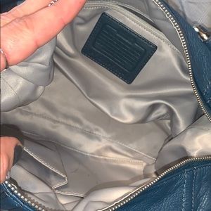 Coach | Bags | Coach F9247 Cobalt Blue Leather Pleated Ashley Bag ...